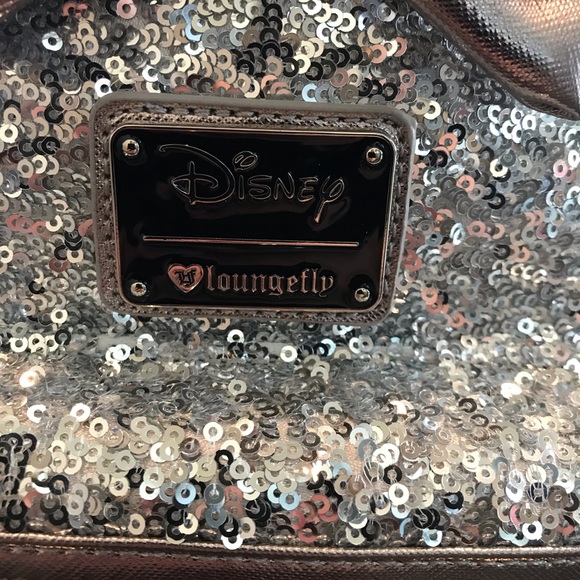Loungefly | Bags | Loungefly Disney Silver Sequin Mini Backpack | Poshmark